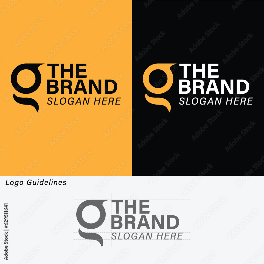G Letter Logo with guidlines, Branding, Symbol, initial, Icon ...