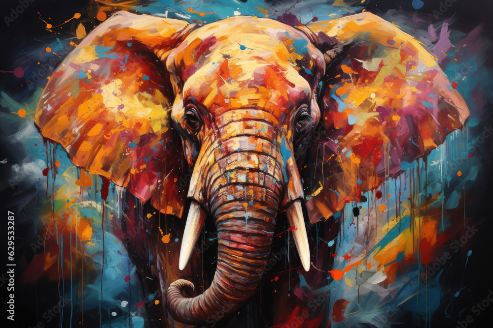 Pixel-Perfect Wonder: AI Digital Mosaic crafts an intricate elephant ...