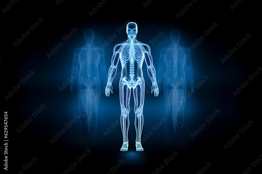 Full human body in x-ray format. Stock Illustration | Adobe Stock