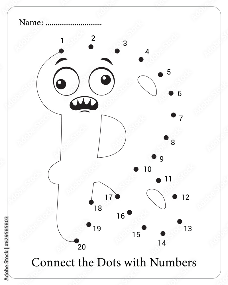 Cute Alphabet Dot To Dot Connect, Coloring Pages for kids, Activity ...