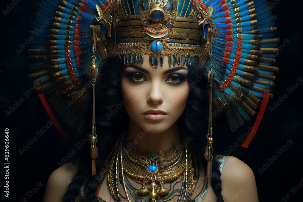 Portrait of Cleopatra - Queen of the Ptolemaic Kingdom of Egypt Stock ...