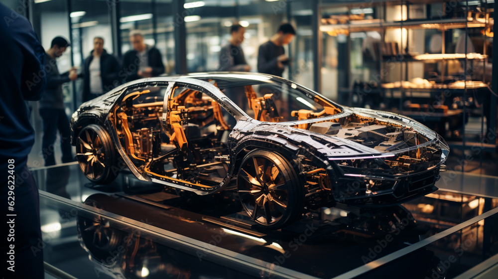 Industrial Design: Automotive Engineer and Designer Working on 3D ...