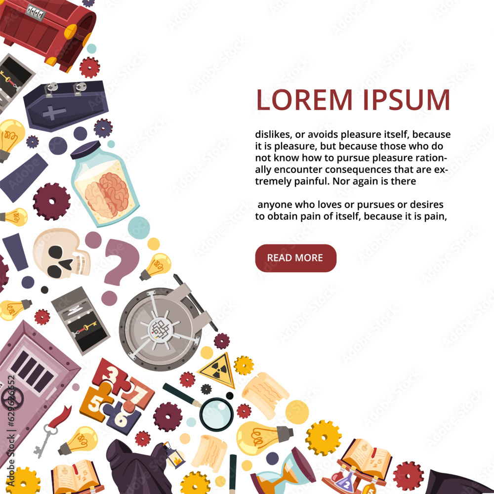 items for mind games, quest room corner shaped. scary characters ...