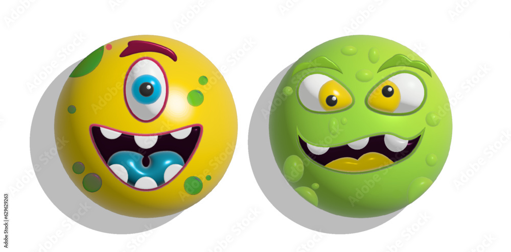 Smileys halloween emoji vector set. Smiley emojis horror character ...