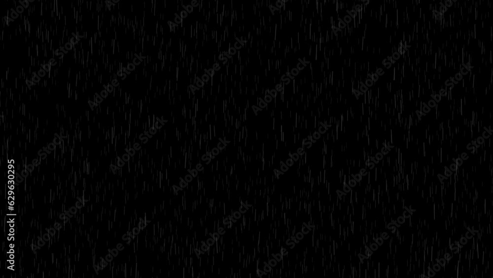 Overlay Realistic Raining On Black Background Raindrops Falling ...