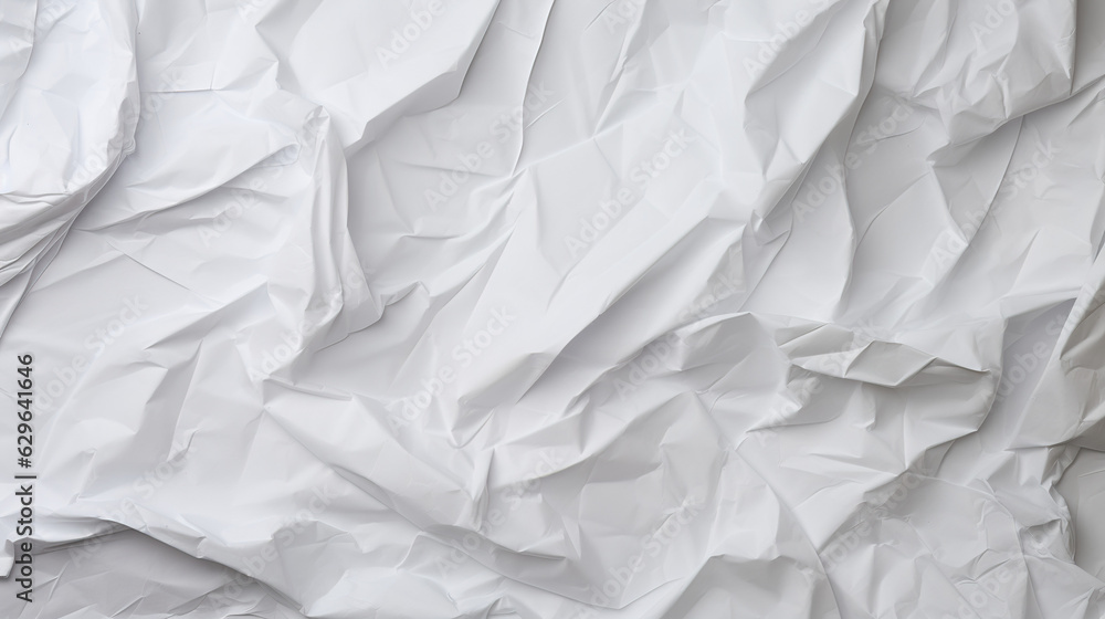 crumpled white paper background screen illustration for design product ...