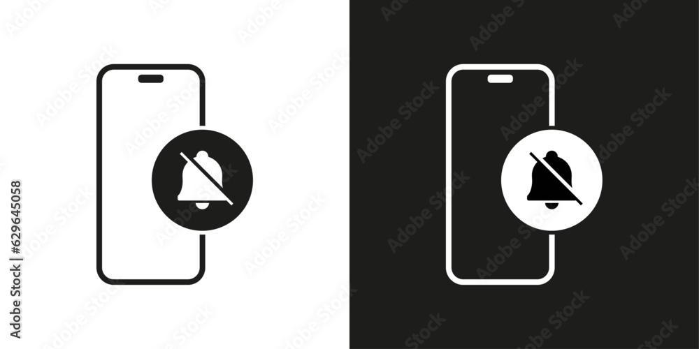Notification off silent mobile phone icon vector design Stock Vector ...