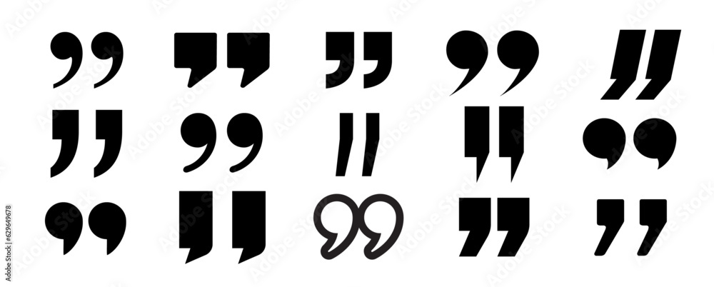 Custom Quotation Marks Stock Vector | Adobe Stock