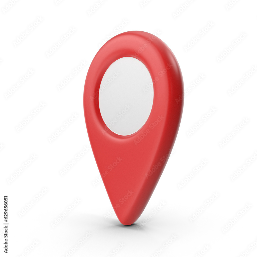 3D Rendering PNG Realistic Location Red map pin GPS pointer markers GPS ...