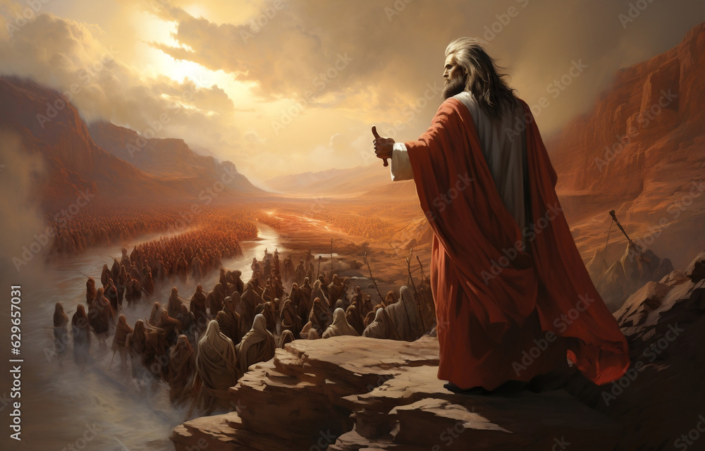 Miraculous Journey, Moses Leading the People of Israel through the Red ...