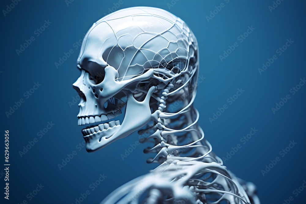 Human 3d skeleton created with Generative AI technology Stock ...