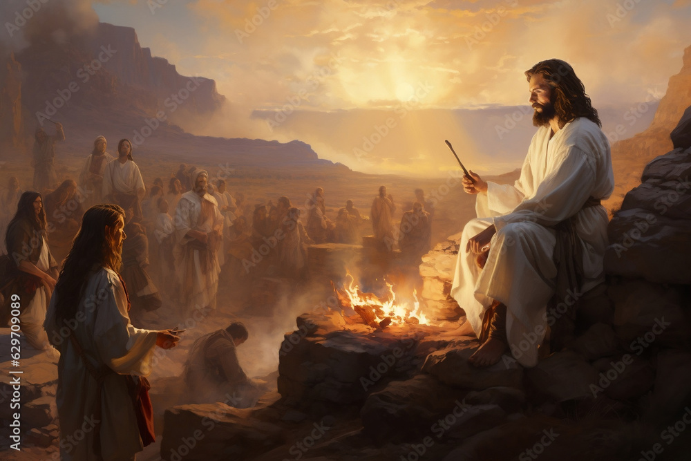 The Last Supper, Iconic depiction of Jesus and his disciples gathered ...