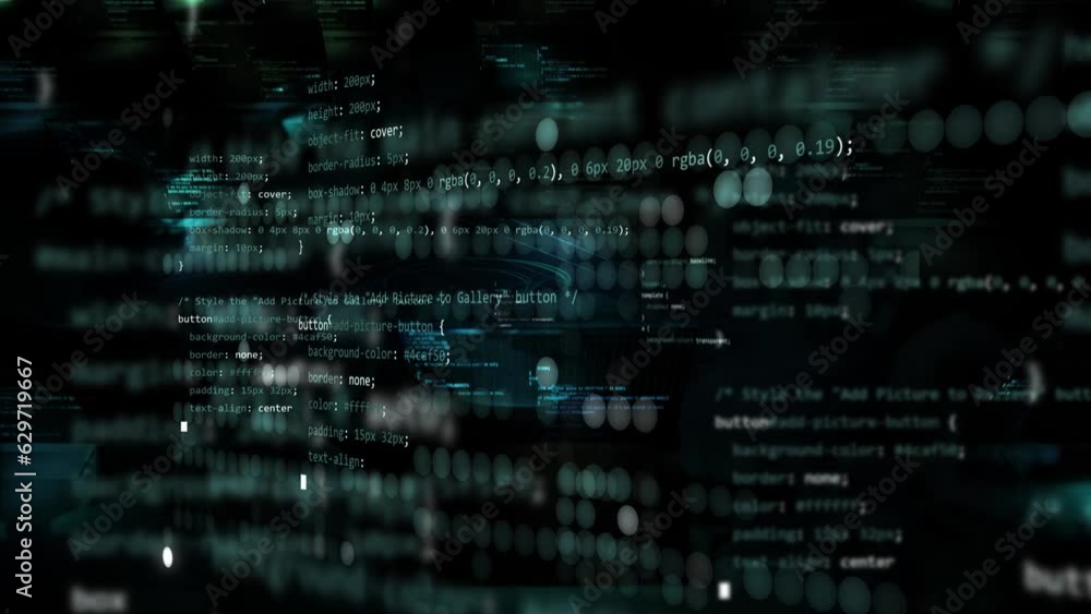 classic coding programming language overlay with black background ...