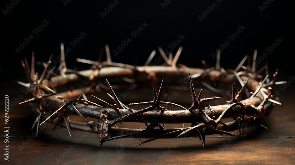 Sacred Thorn Crown, Symbol of Passion, Death, and Resurrection in ...