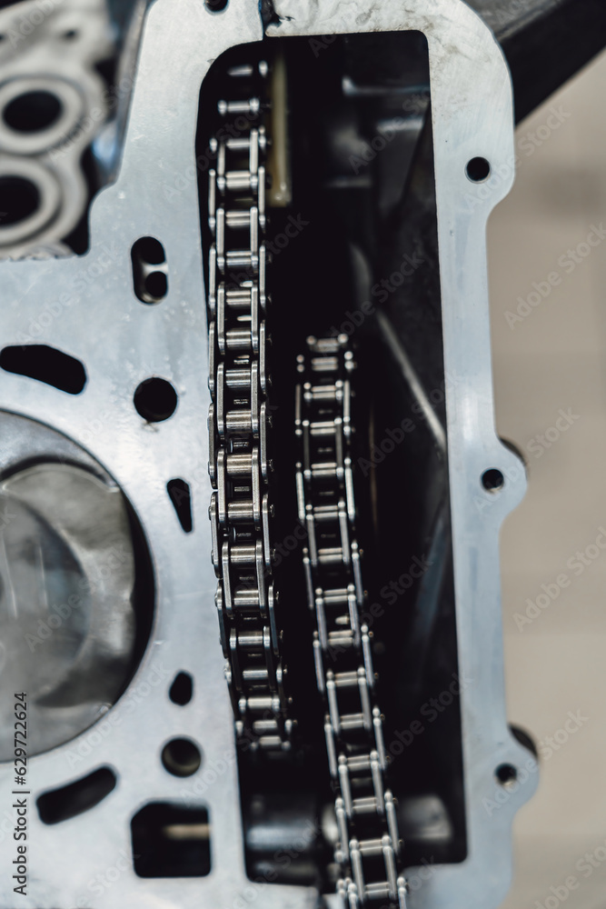 Replacing the timing chain. Repair of the internal combustion engine of ...