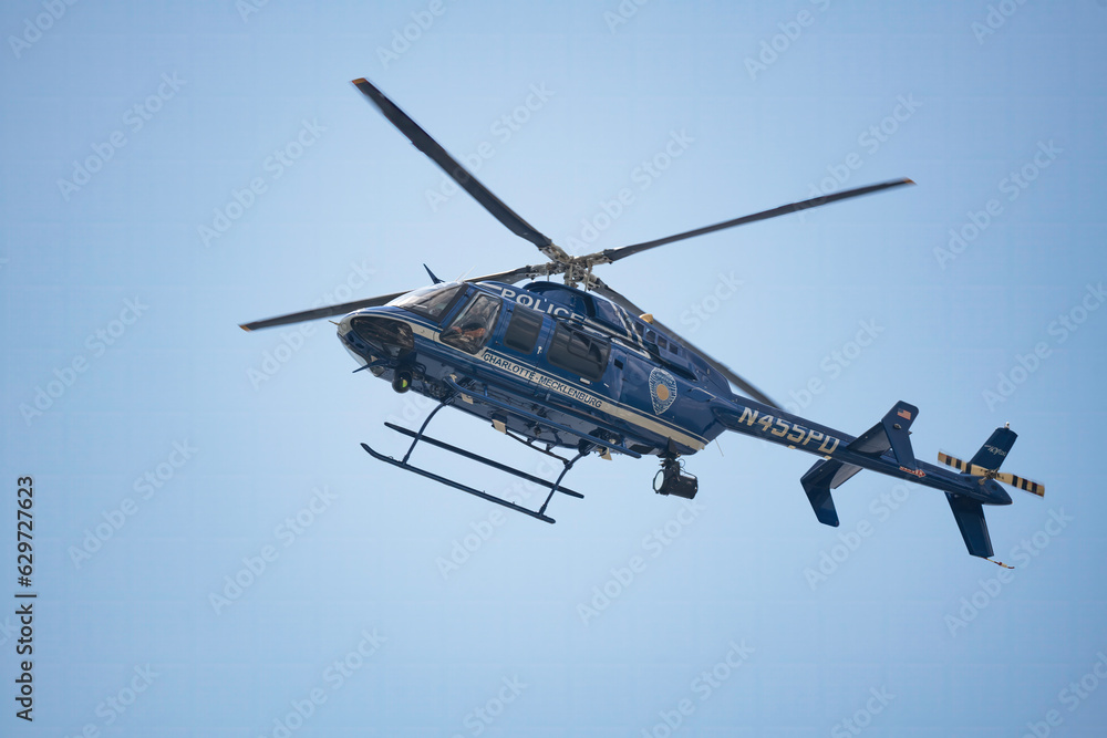 Charlotte Mecklenburg Police Department CMPD helicopter isolated ...
