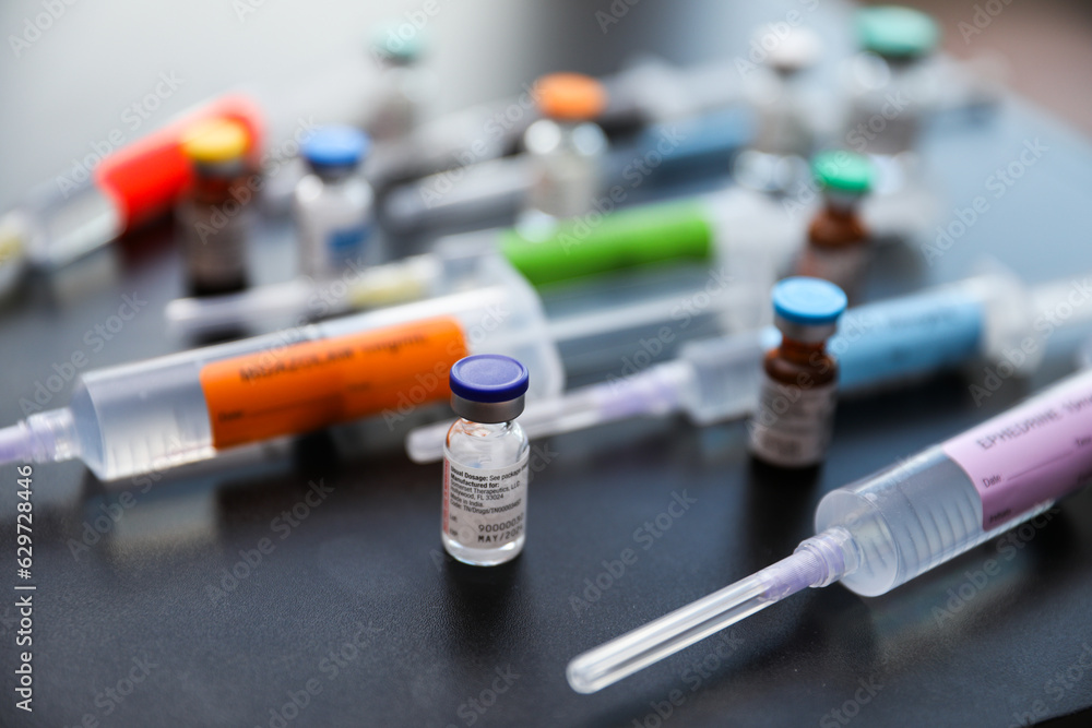 Fentanyl syringes, anesthetics, and muscle relaxers, succinylcholine ...