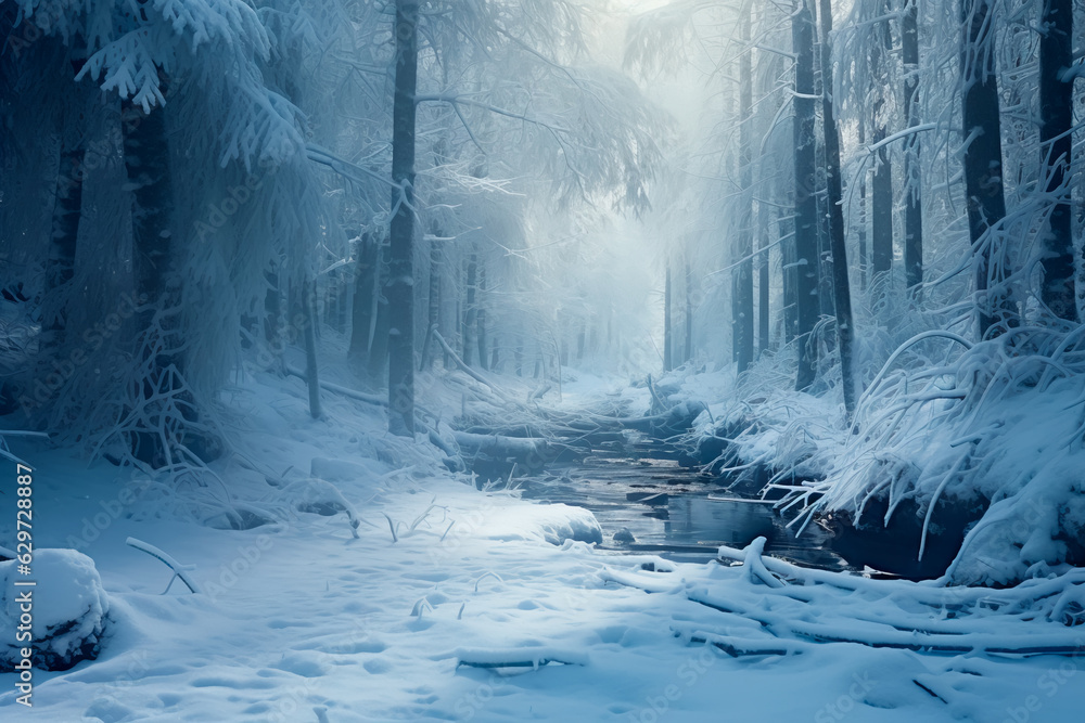 Winter weather in the forest. Winter atmosphere. Background, wallpaper ...