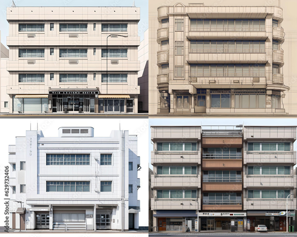 Orthographic Tokyo Japan Orthographic View Building. Stock Illustration ...