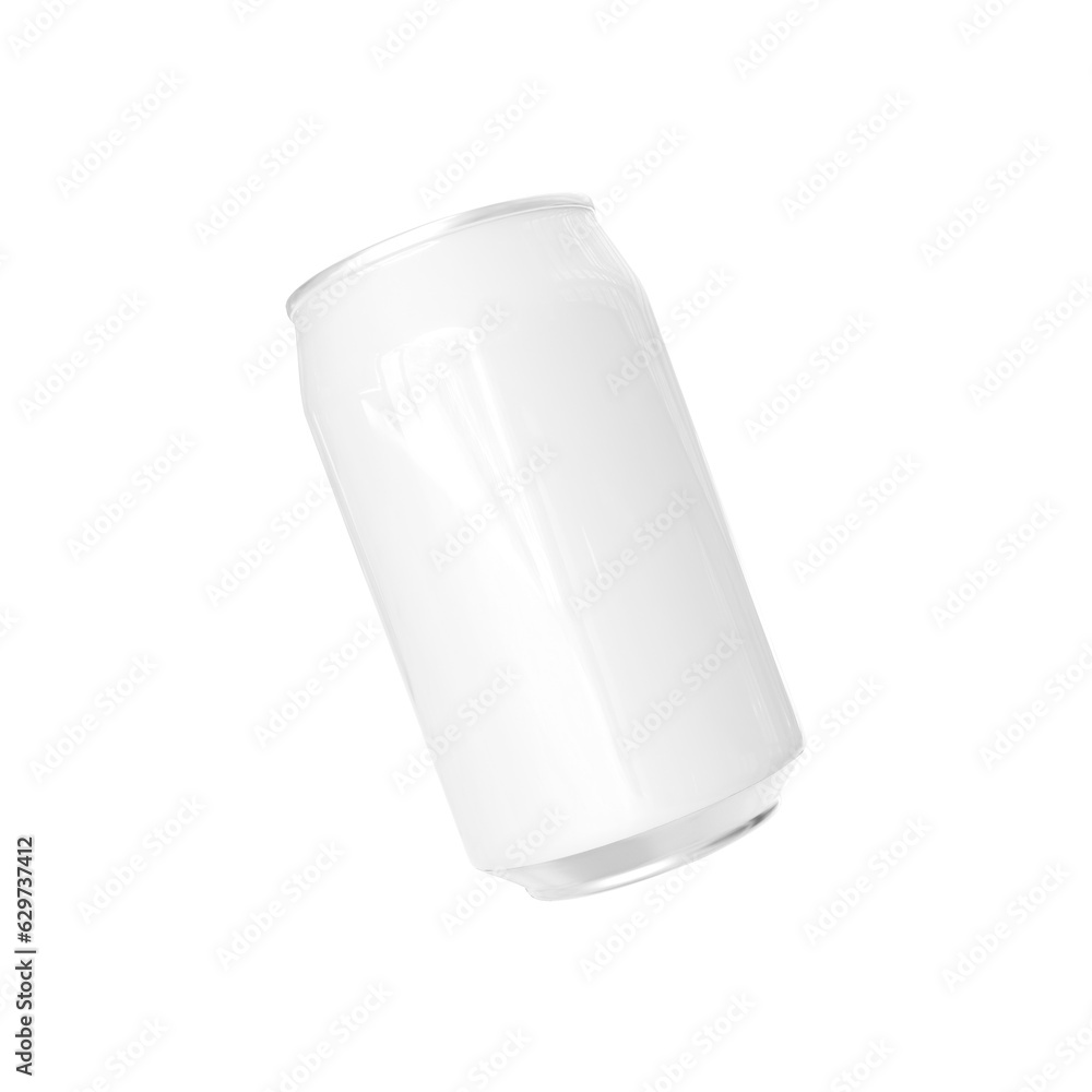 Blank White Can Mockup, isolated on a white background Stock Photo ...