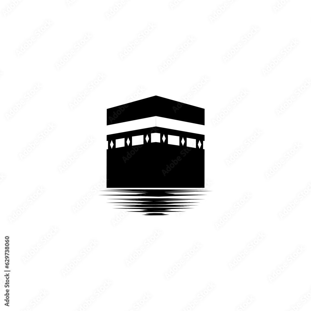 Vetor de The Kaaba, Ka'ba, Ka'bah or Kabah, is a building at the center ...