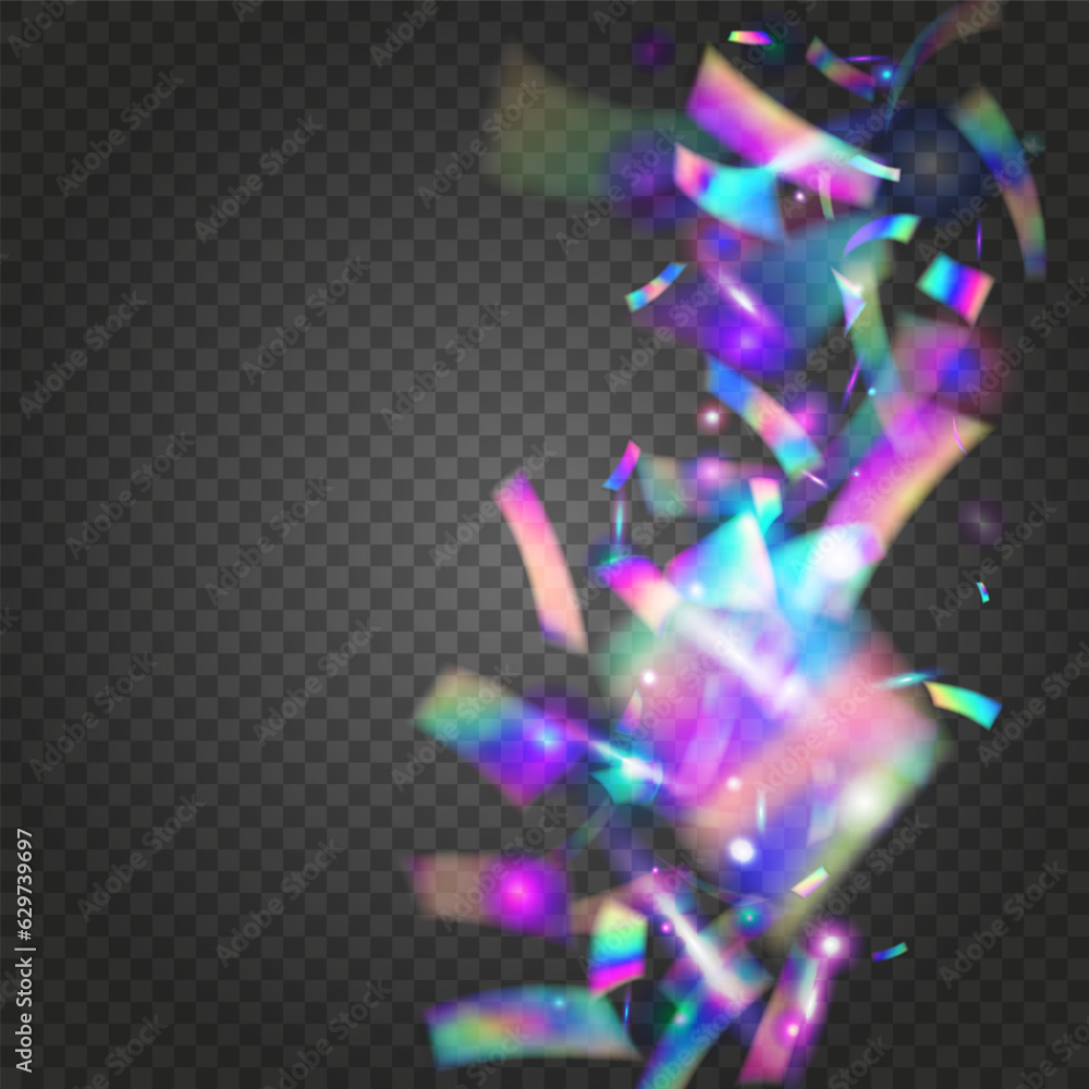 Transparent Glitter. Digital Art. Fantasy Foil. Shiny Flyer. Party ...
