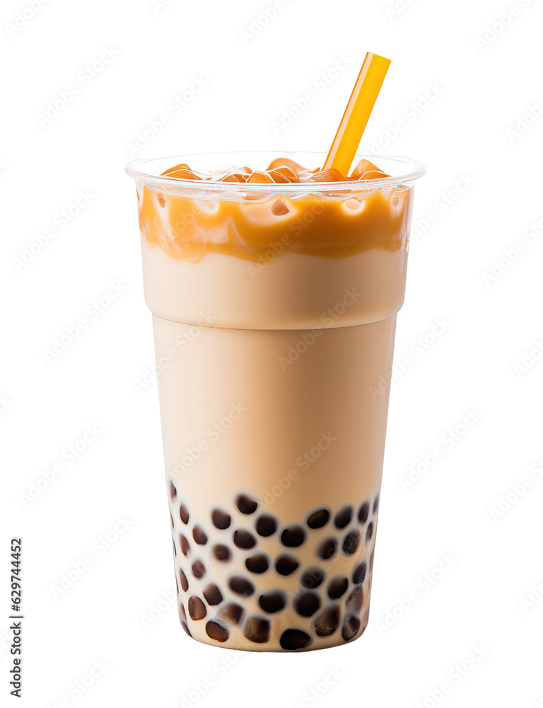 Bubble tea isolated on transparent background. PNG file, cut out Stock ...