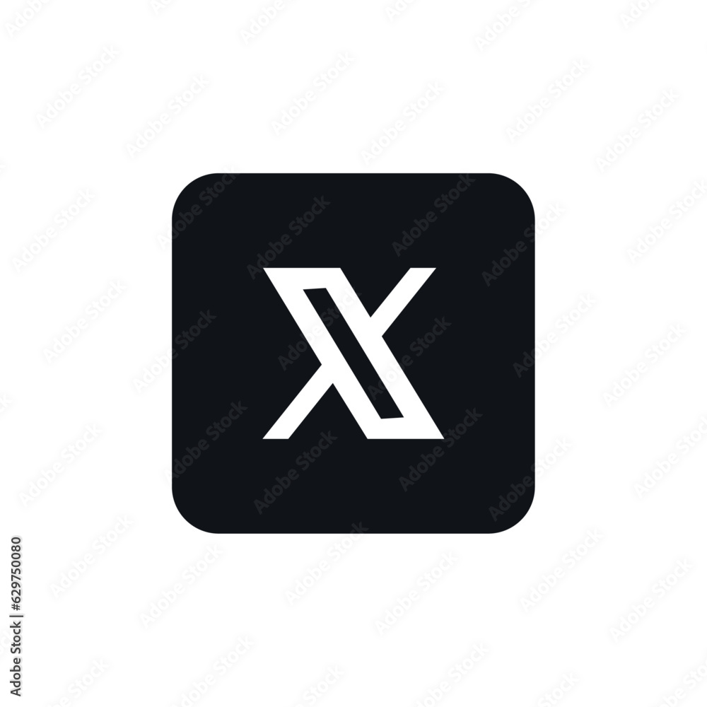 Twitter x app new logo vector white and black clip art x letter app ...