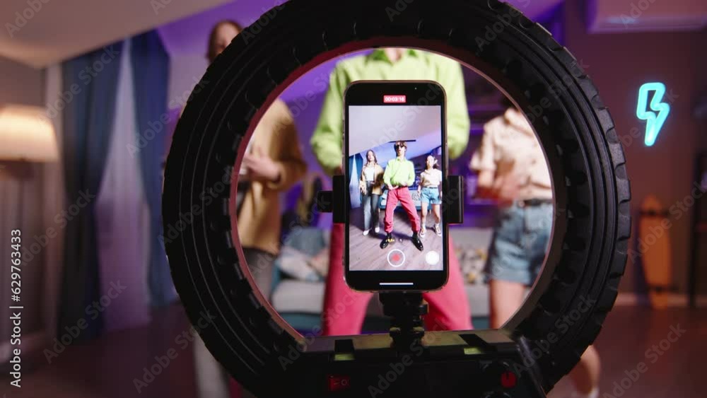 Three Gen Z friends record trending reels for social media with K-pop ...