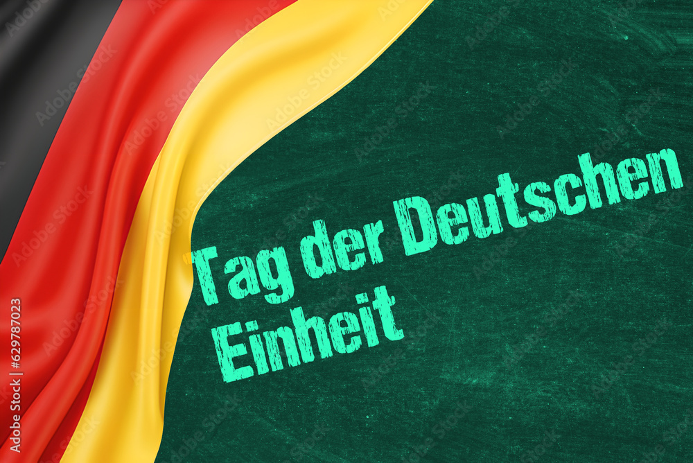 Flagge von Deutschland und Tag der Deutschen Einheit Stock Photo ...