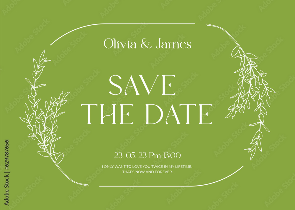 A simple and trendy style card, invitation, panel design frame ...