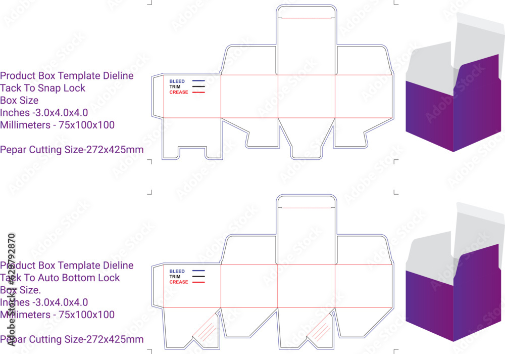 Product Box, Template, Dieline Box Design, cardboard, box template ...