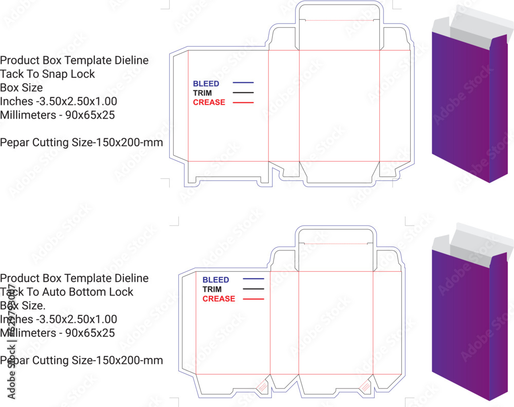 Product Box, Template, Dieline Box Design, cardboard, box template ...