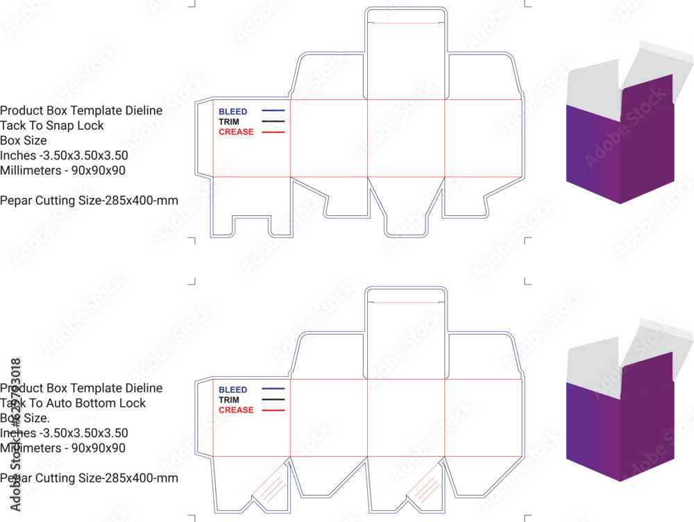 Product Box, Template, Dieline Box Design, cardboard, box template ...