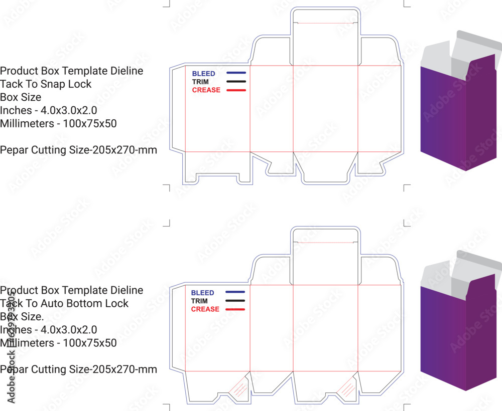 Product Box, Template, Dieline Box Design, cardboard, box template ...