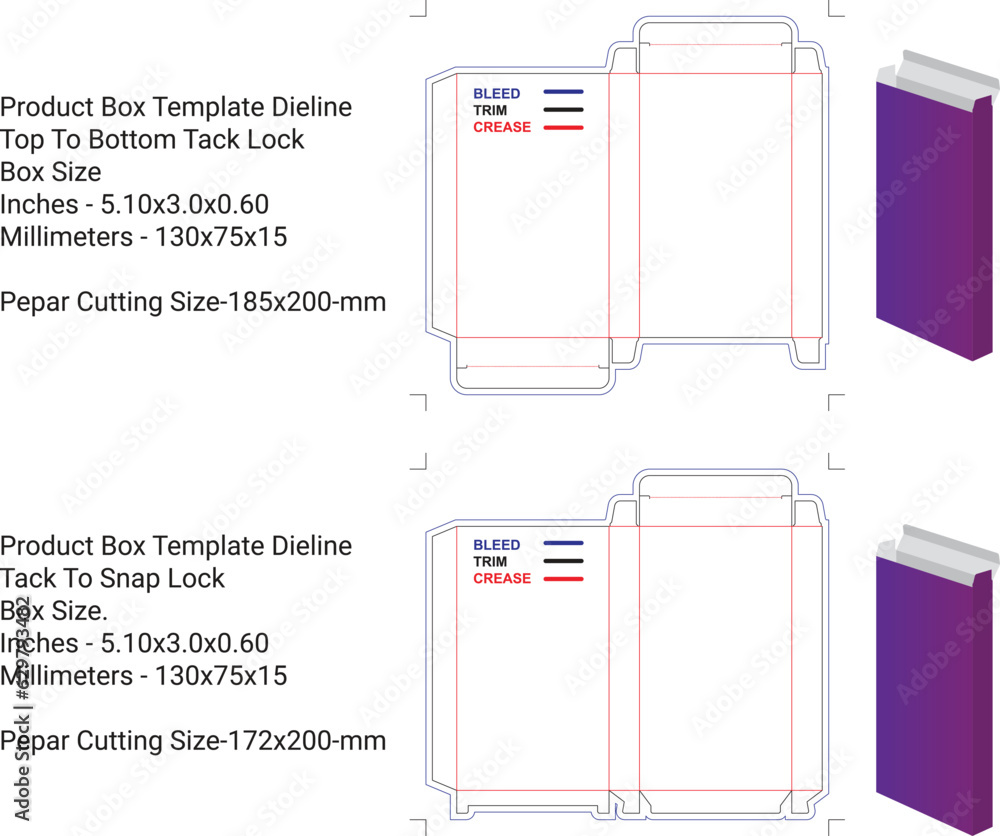 Product Box, Template, Dieline Box Design, cardboard, box template ...