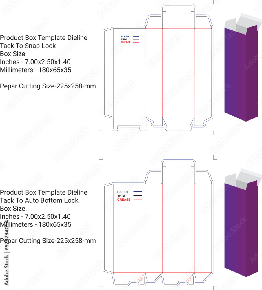 Vetor de Product Box, Template, Dieline Box Design, cardboard, box ...