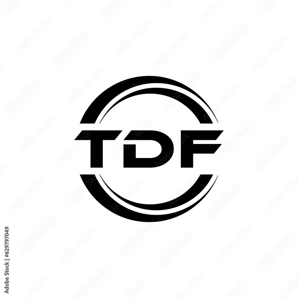 Vetor de TDF Logo Design, Inspiration for a Unique Identity. Modern ...