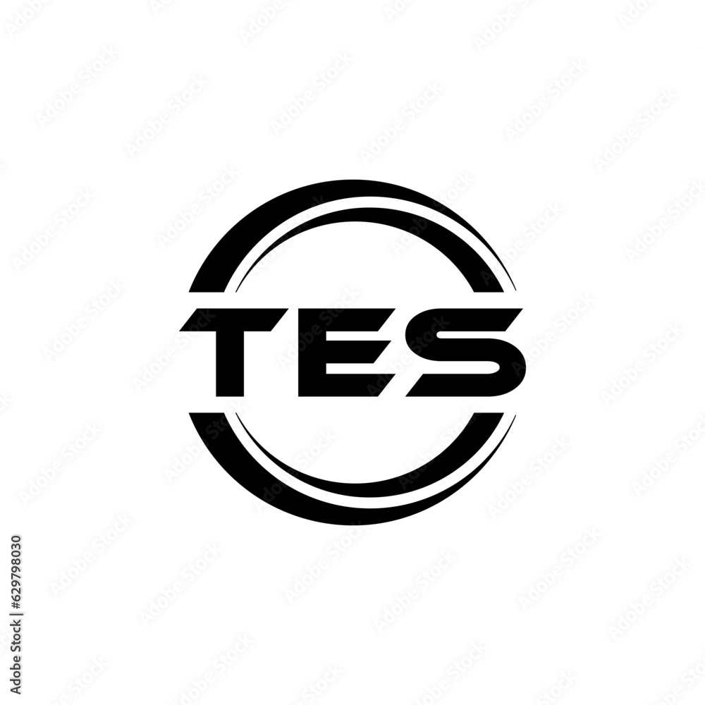 Vetor de TES Logo Design, Inspiration for a Unique Identity. Modern ...