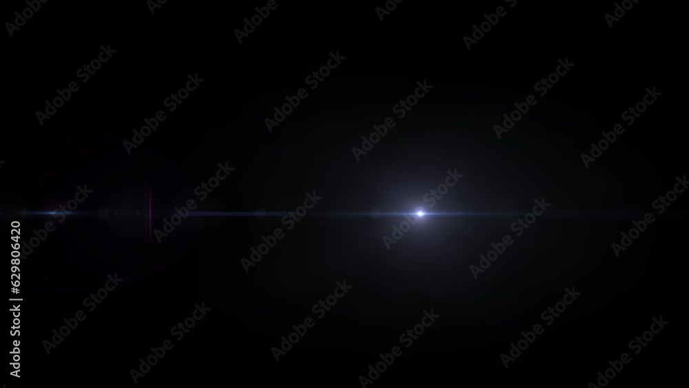 Optical lens flare effect, light burst and fading away, glowing ...
