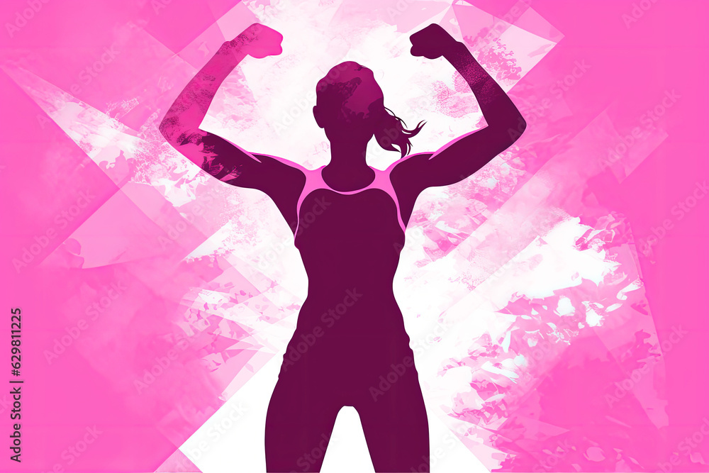 Strong woman flexing muscles as female empowerment concept, generative ...