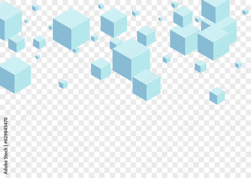 Gray Cubic Background Transparent Vector. Square Group Design. White ...