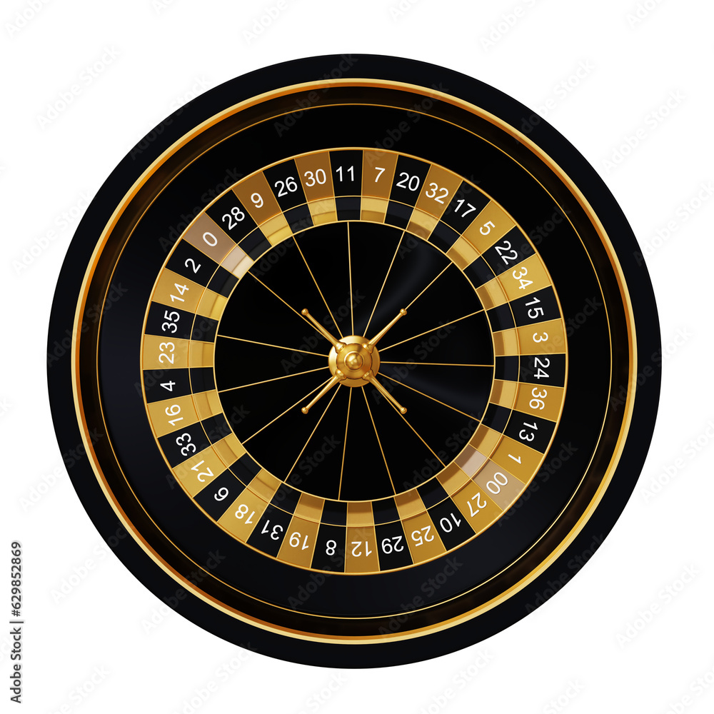 top view flat lay overhead american black gold casino roulette wheel ...