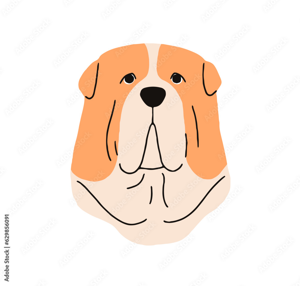 Alabay, Central Asian shepherd dog avatar. Cute Alabai breed. Turkmen ...