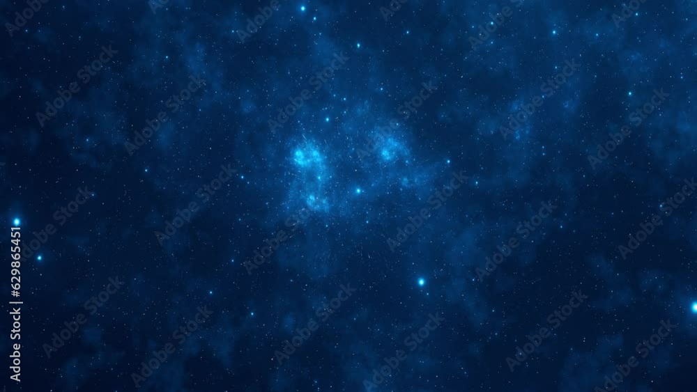 4K 3D Deep space galaxy with stars dust particles the universe Nebula ...