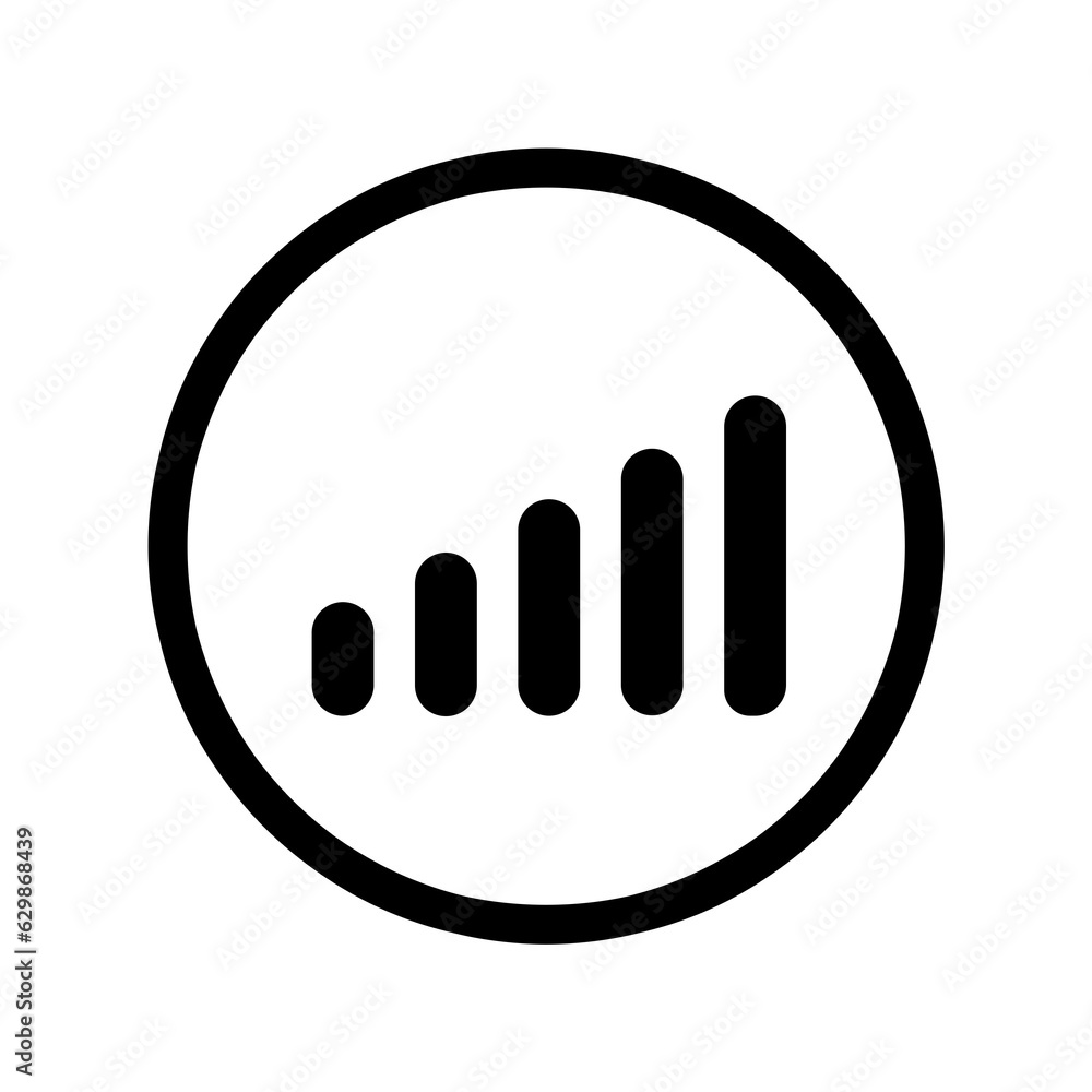signal icon element with circle template design psd file volume icon ...