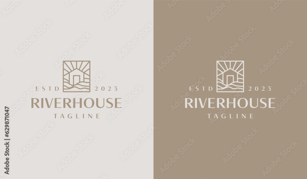 River House House Logo Template. Universal creative premium symbol ...