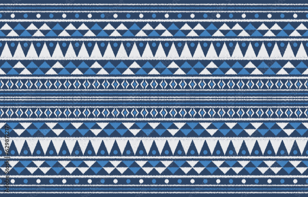 Blue Aztec Print Background