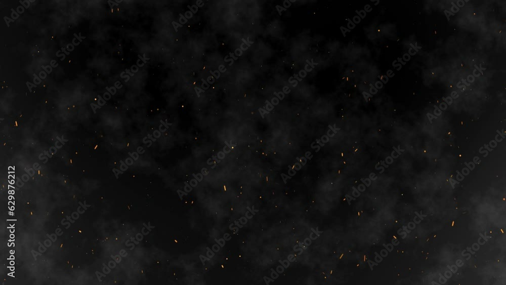 4K Fire particles Burning red hot sparks, Fire Glowing Particles on ...