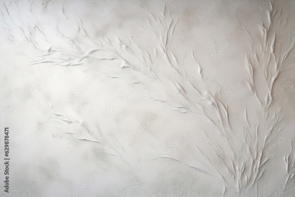 Generative AI : Plaster background floral pattern Stock Illustration ...